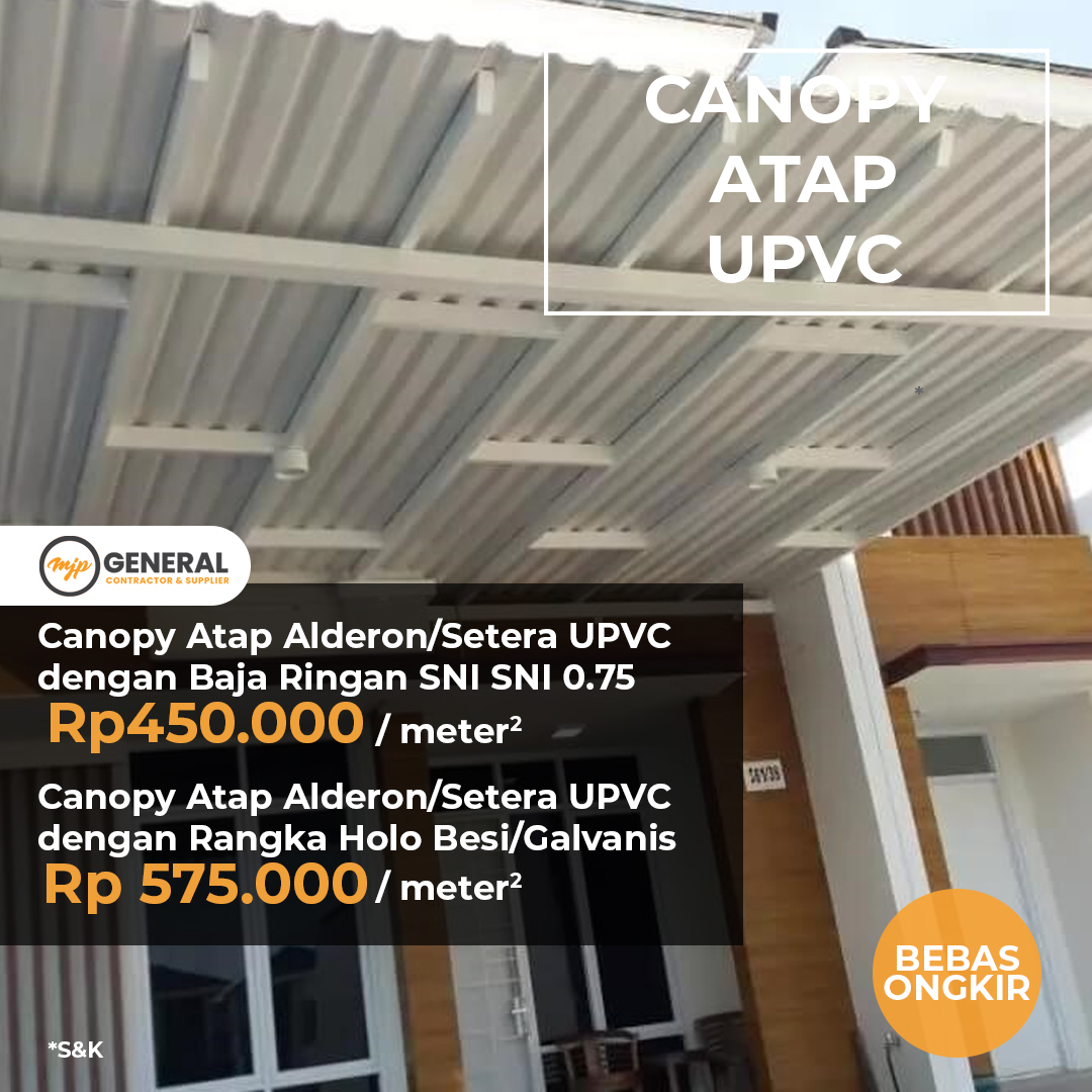 Canopy Atap uPVC – PT Menara Jaya Persada